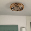Bay Isle Home Mattawan 19.6"- 4 Light 7 Blade Caged Ceiling Fan with ...